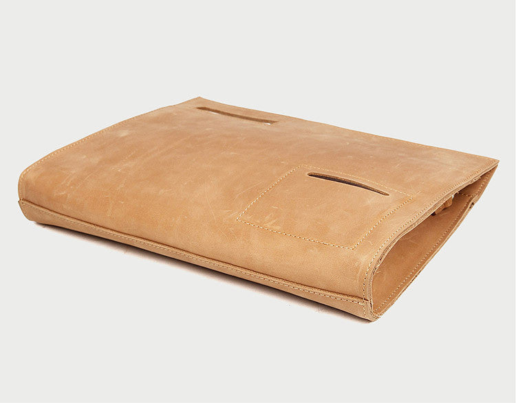 Man Handbag Handmade Leather Tablet Bag Ipad Bag – Unihandmade