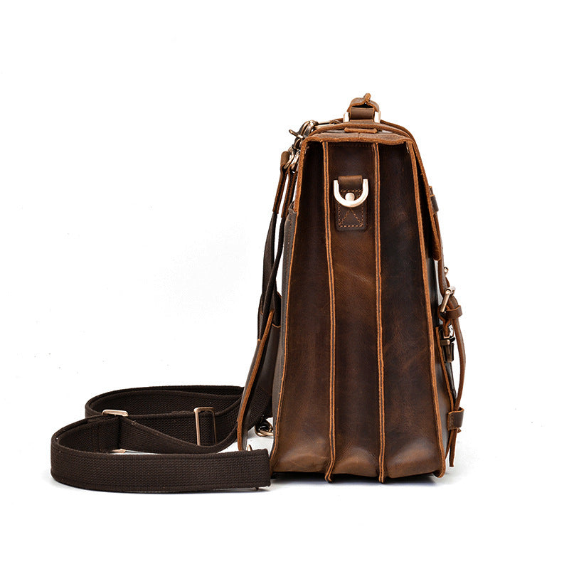 Rustic Leather Rucksack Backpack Messenger Bag Sling Shoulder Bag ...