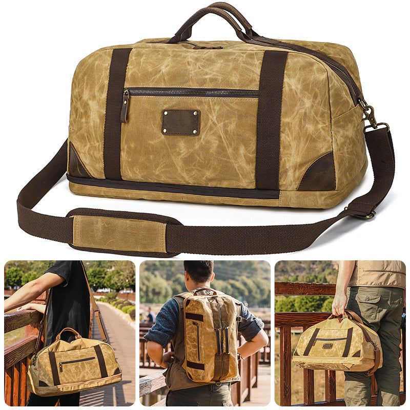 Waxed Canvas Backpack Convertible Duffel Bag, Canvas Handbag, Canvas R ...